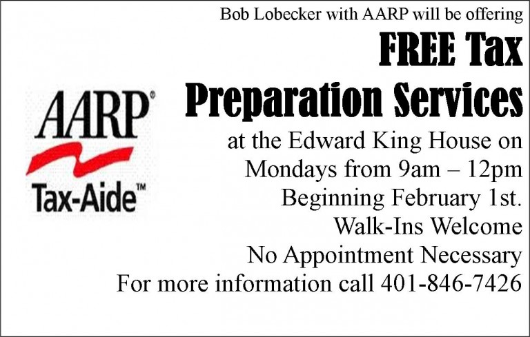 AARP Free Tax Preparation - Edward King House Senior Center